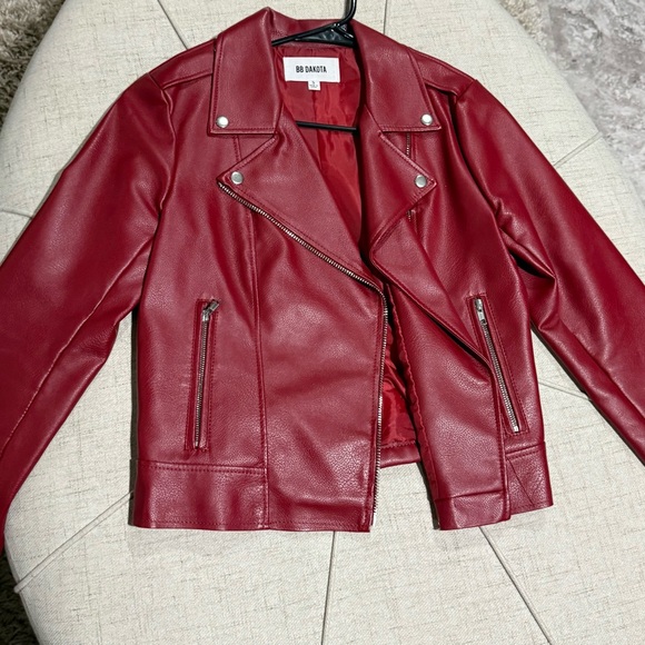 BB Dakota | Jackets & Coats | Bb Dakota Red Leather Jacket | Poshmark